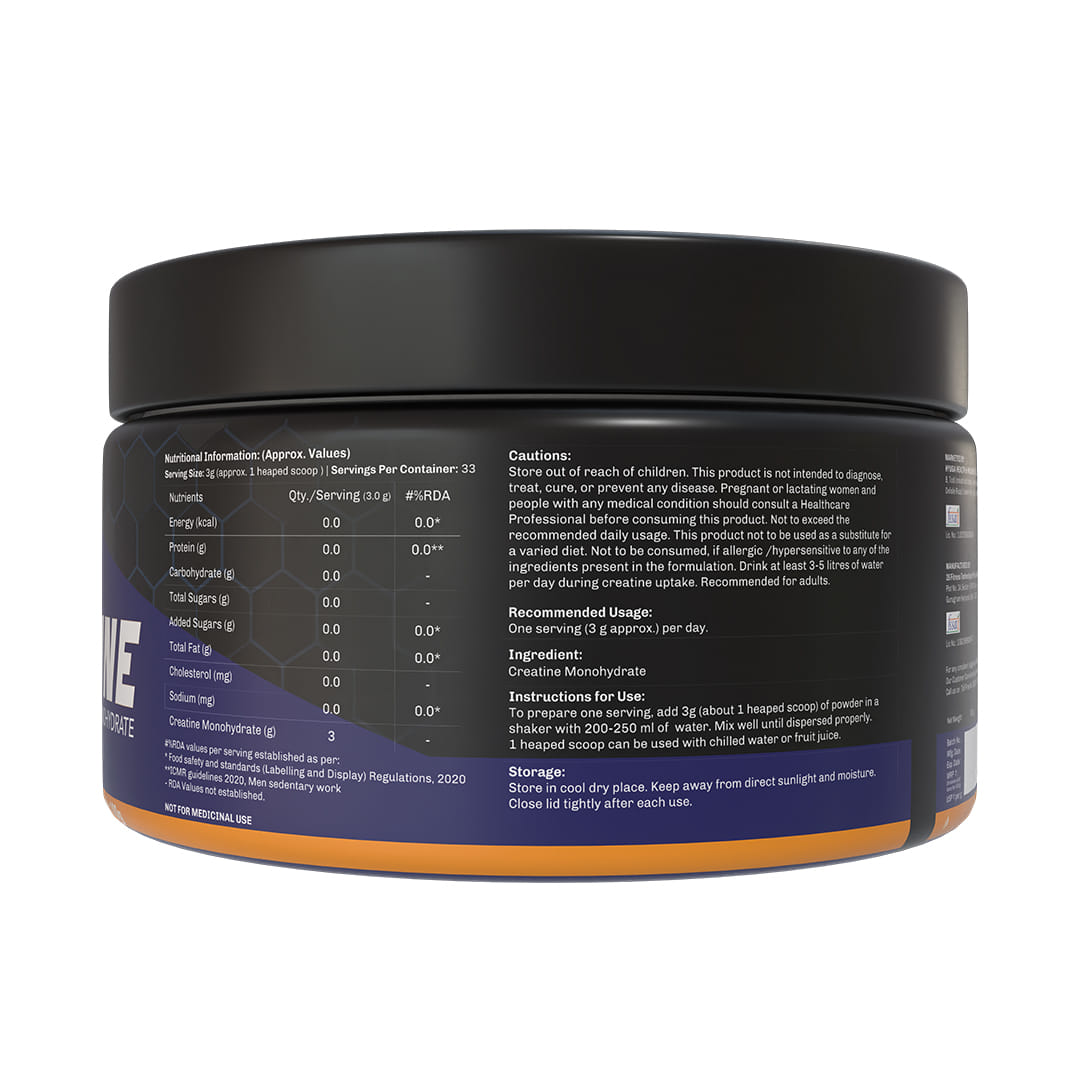 Hyuga Micronized Creatine Monohydrate 100g | 33 Servings | Unflavored ...