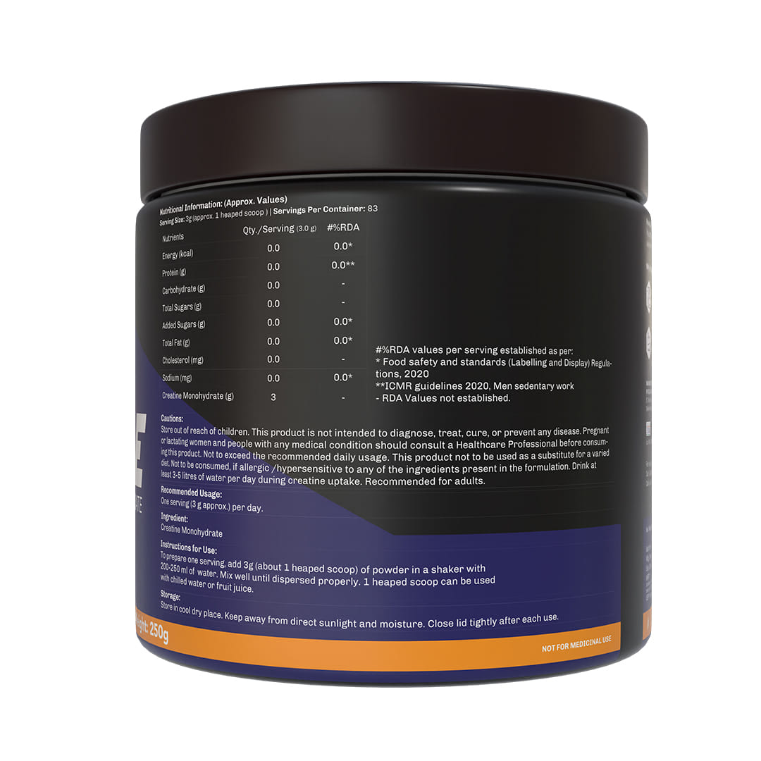 Hyuga Micronized Creatine Monohydrate 250g | 83 Servings | Unflavored ...