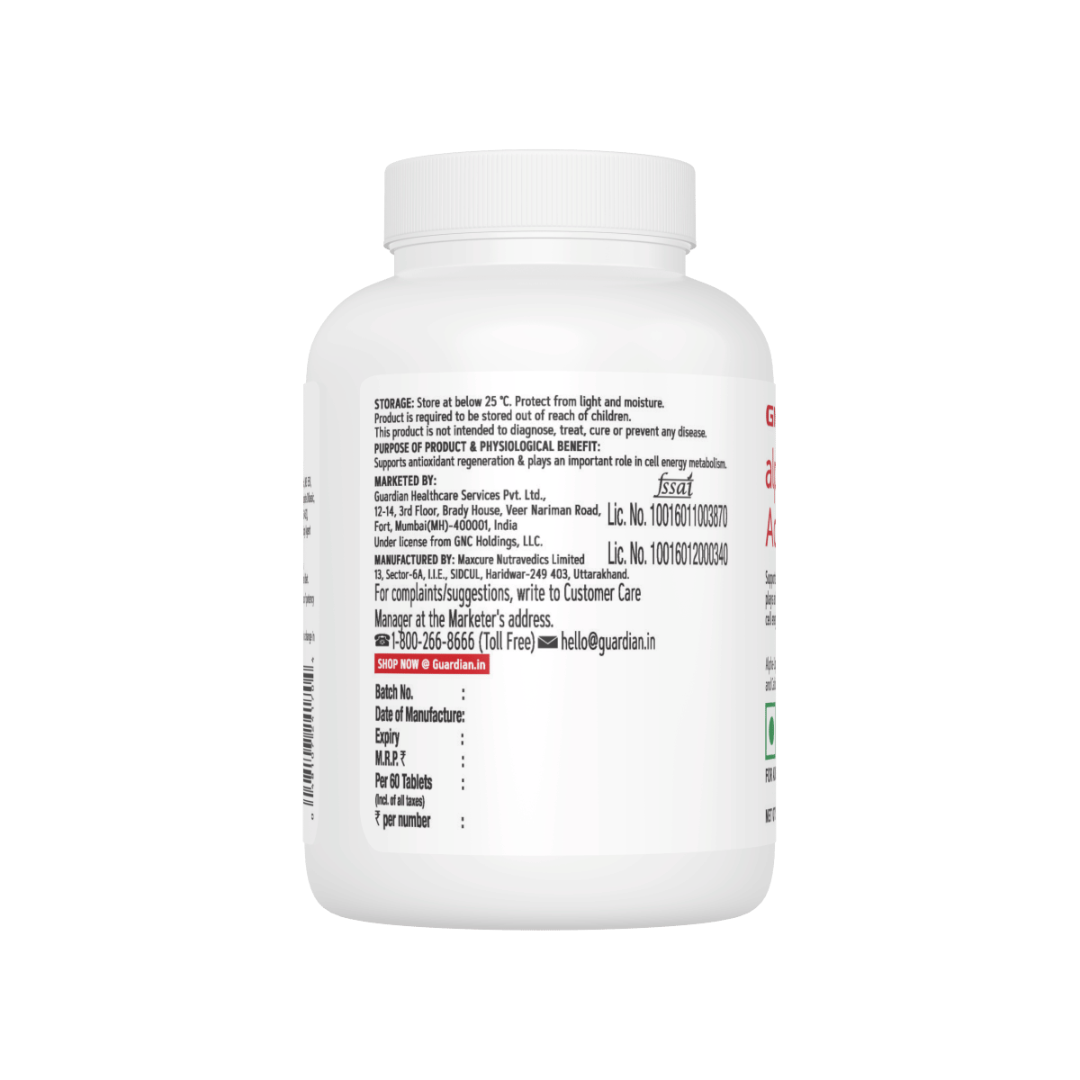 GNC Alpha-Lipoic Acid 300mg | Strong Antioxidant Support | Boosts ...