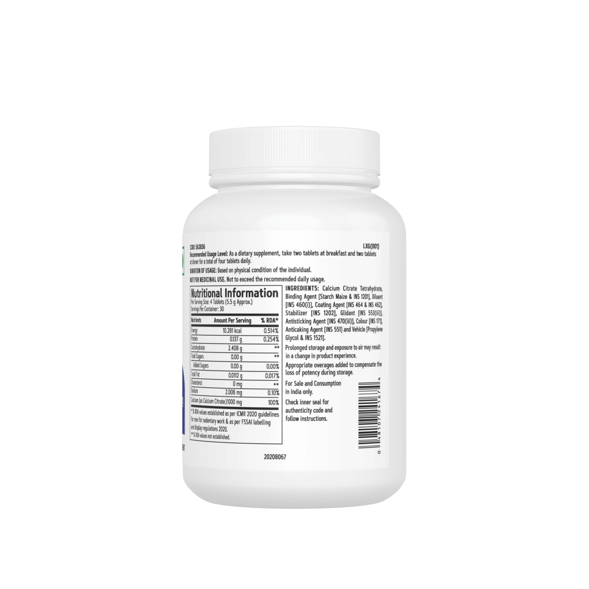 GNC Calcium Citrate 1000mg | Most Absorbable Calcium | Improves Bone ...