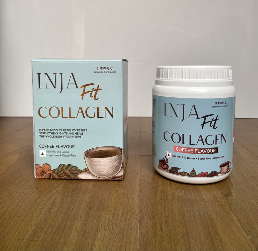 INJA Fit Collagen Coffee Flavour, Finest Marine Collagen with Vit C ...