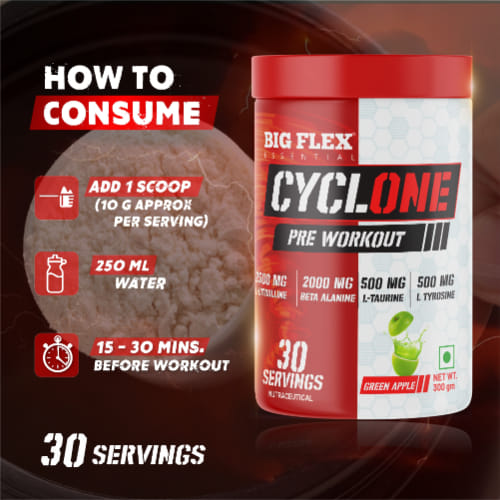 Bigflex Essential Cyclone Pre-workout 300gm