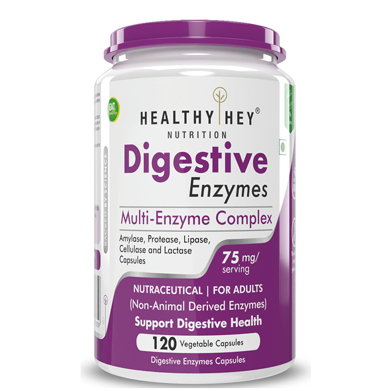 HealthyHey Nutrition Digestive Enzyme - Multi-Enzyme Complex - 75mg ...