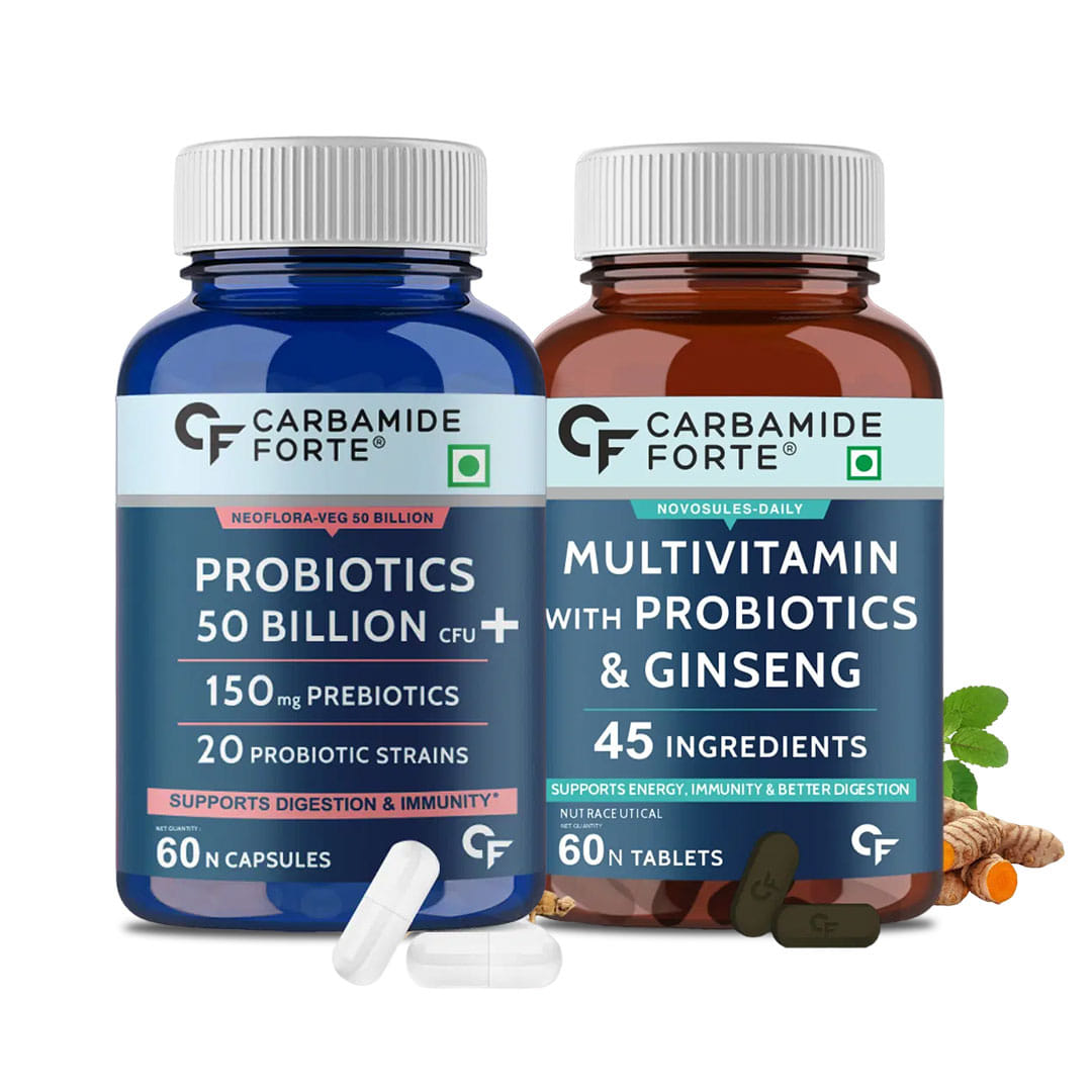 Gut Health and Wellness Combo: Carbamide Forte Probiotics 50 Billion ...