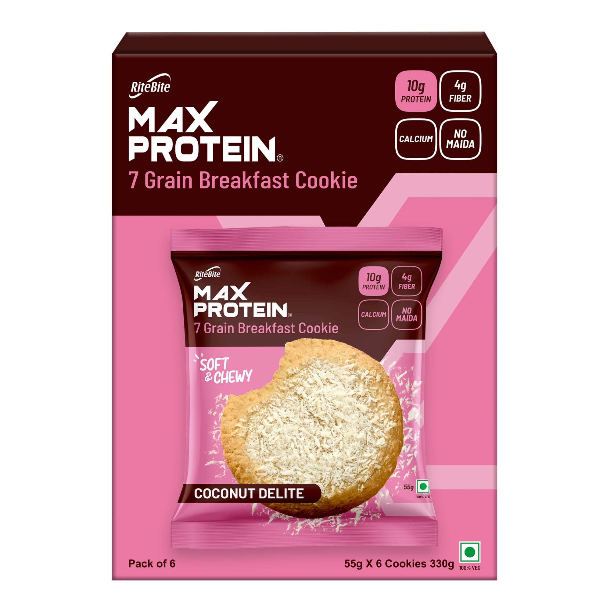 RiteBite Max Protein Cookies Coconut Delite