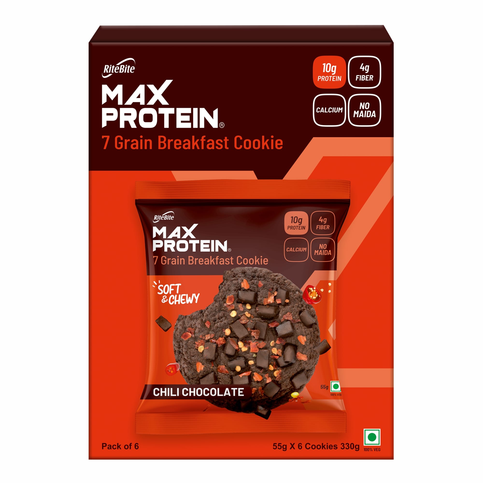 RiteBite Max Protein Cookies Chili Chocolate