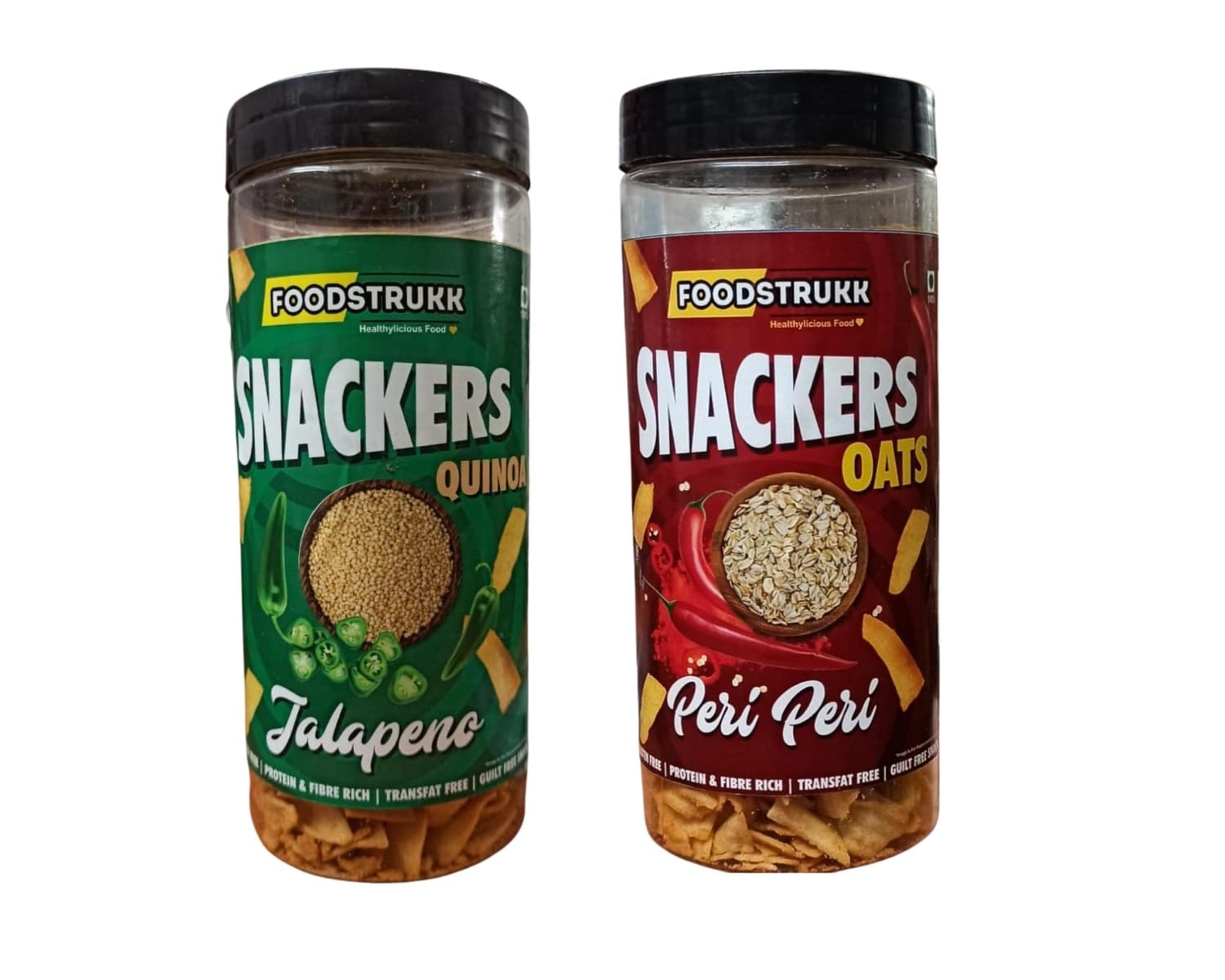 Foodstrukk Oats Peri Peri and Quinoa Jalapeno Snackers| Millet Snacks ...