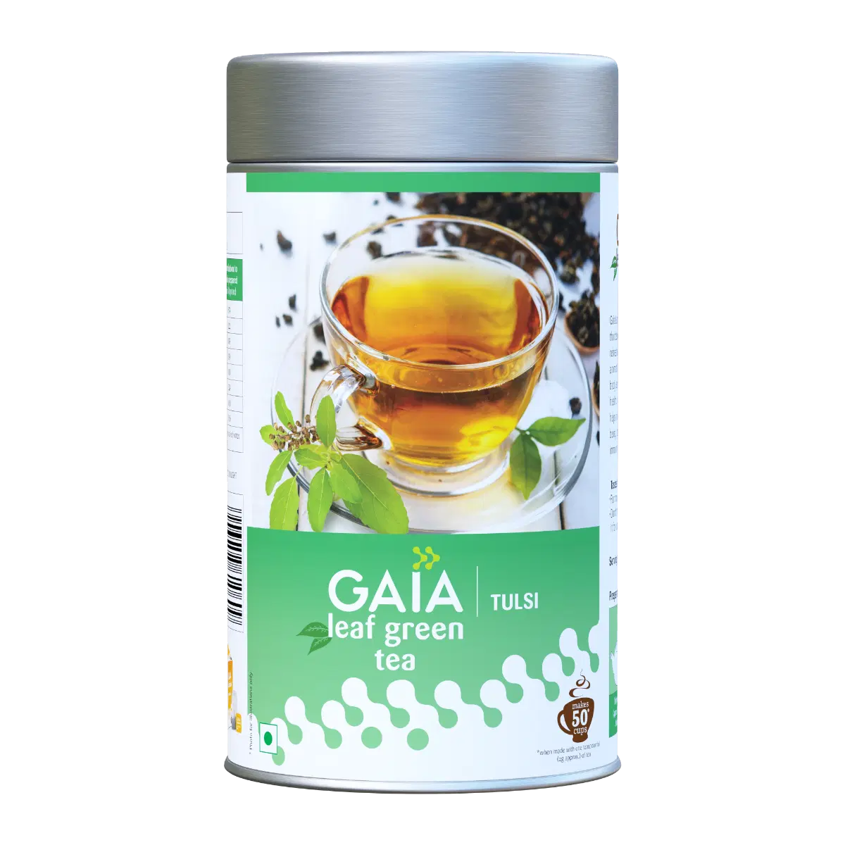 Gaia Leaf Green Tea Caddy-Tulsi 100g