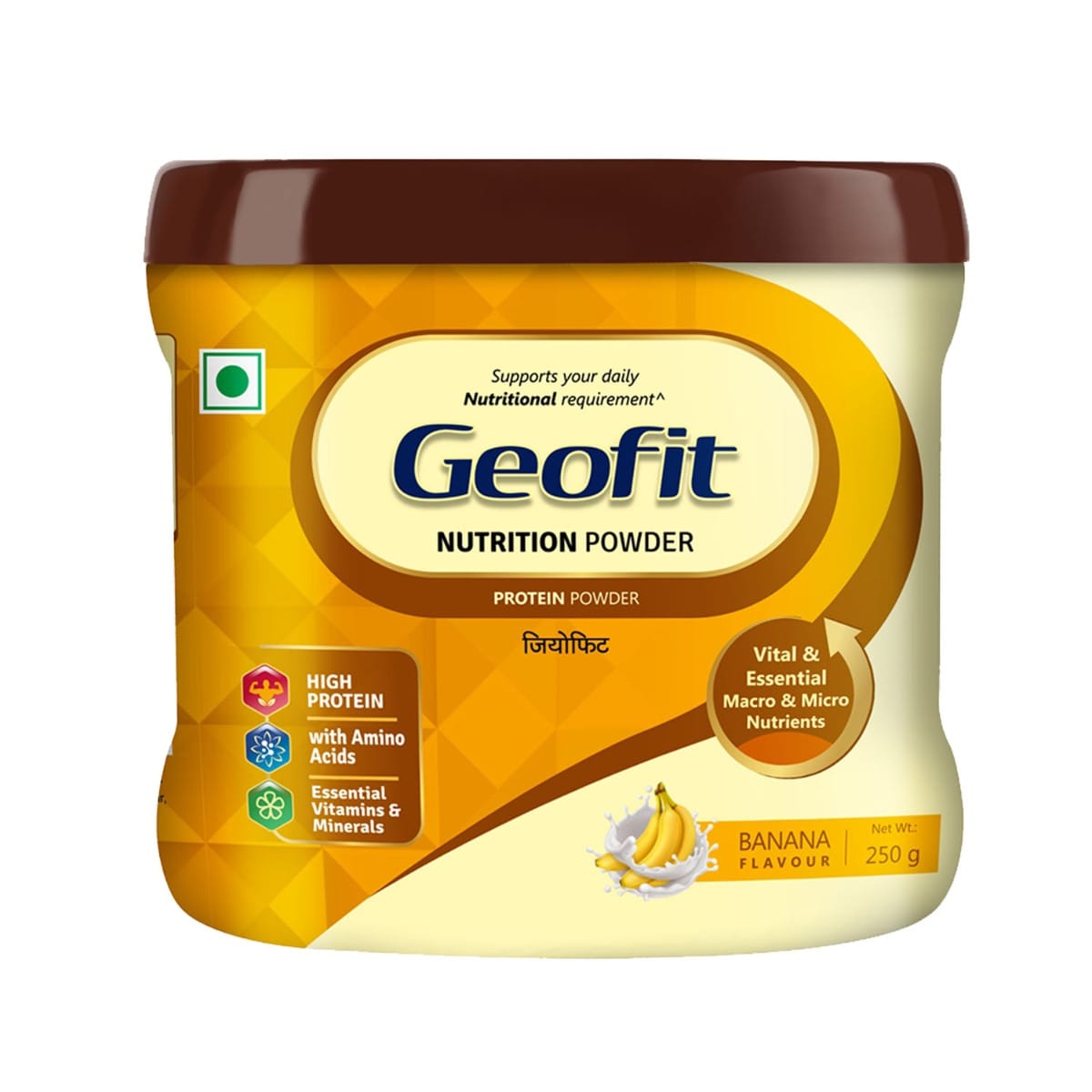 Geofit Nutrition Powder for Men & Women, Banana Flavoured 250g ...