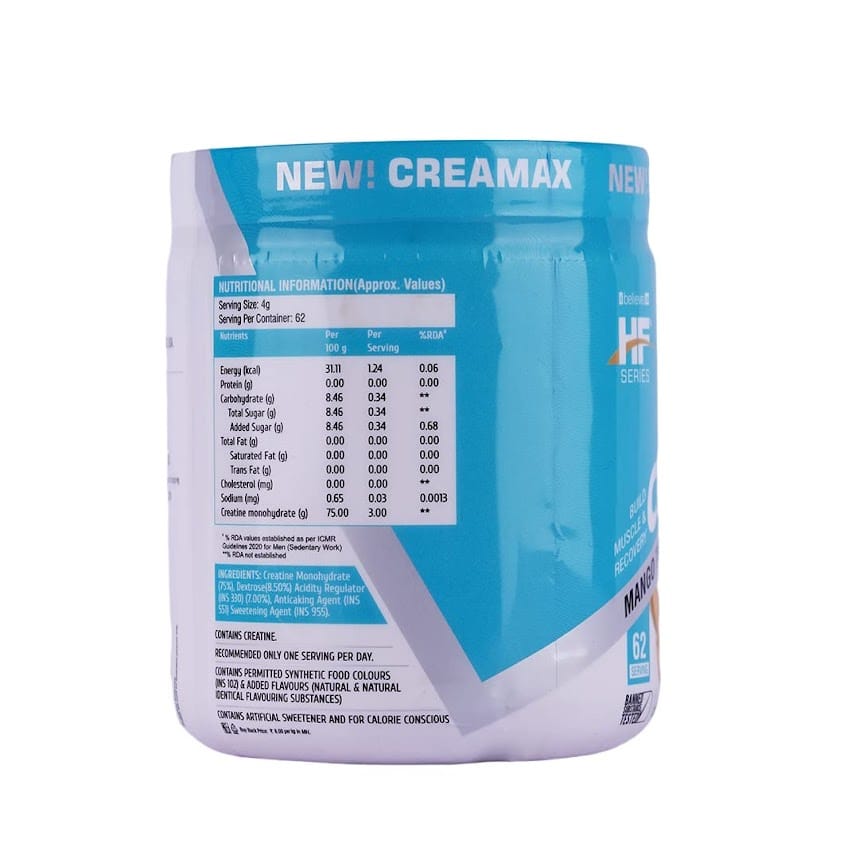 Healthfarm HF Series Creamax Flavoured Creatine Monohydrate (250gm ...