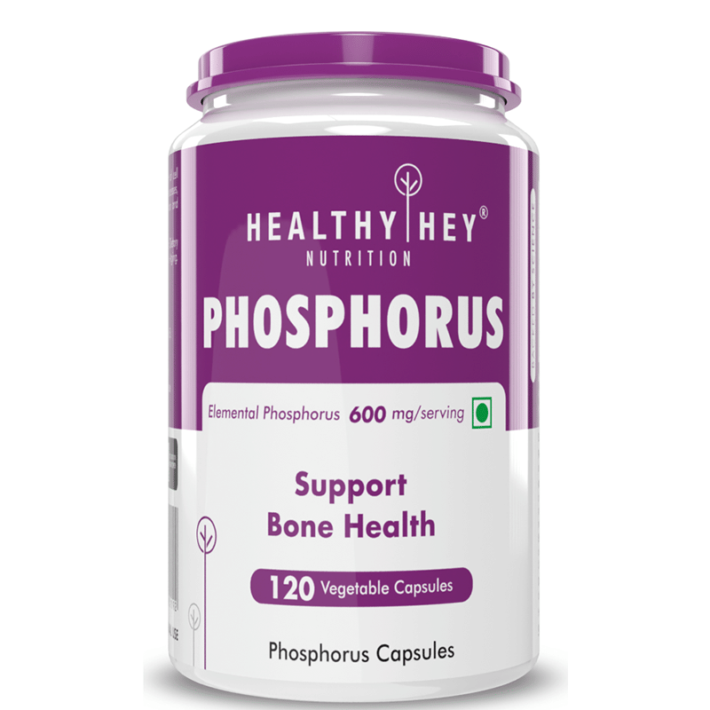 Healthyhey Nutrition Phosphorus - Support Bone Health - 600mg - 120 Veg ...