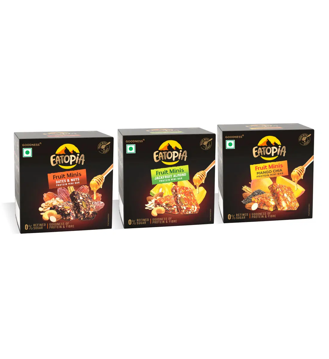 Eatopia Fruit Minis Energy Box - 1 Mango Chia, 1 Jackfruit & 1 Dates ...