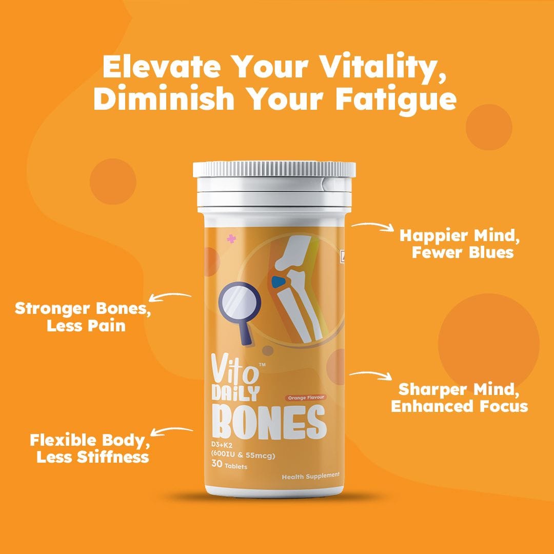 Vito Daily Bones - Vitamin D3 + K2 Flavoured Mints for Strong Bones ...
