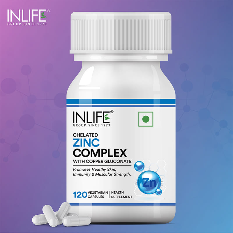 INLIFE Zinc Supplements with Zinc Picolinate & Gluconate Complex ...