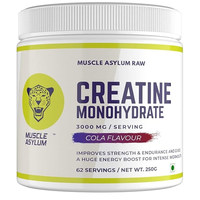 Muscle Asylum Creatine Monohydrate Powder Cola 250gm - (62 Servings)