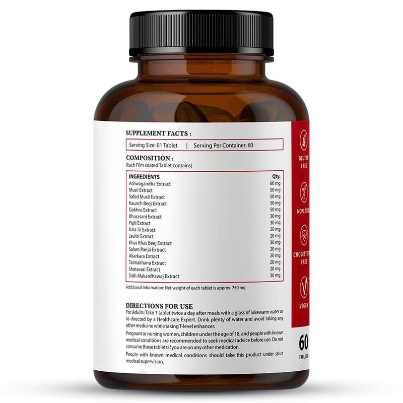 Nirvasa Maxx Josh Testosterone Supplement Tablets (500mg) with ...