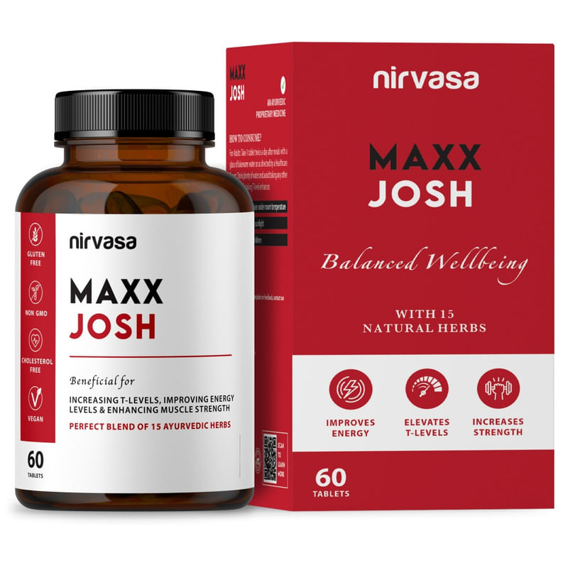 Nirvasa Maxx Josh Testosterone Supplement Tablets (500mg) with ...