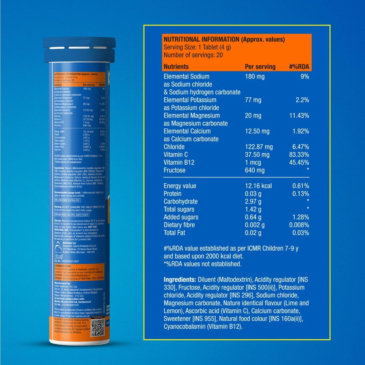 Fast & Up Reload (Electrolytes) for Energy & Hydration Sports Drink ...