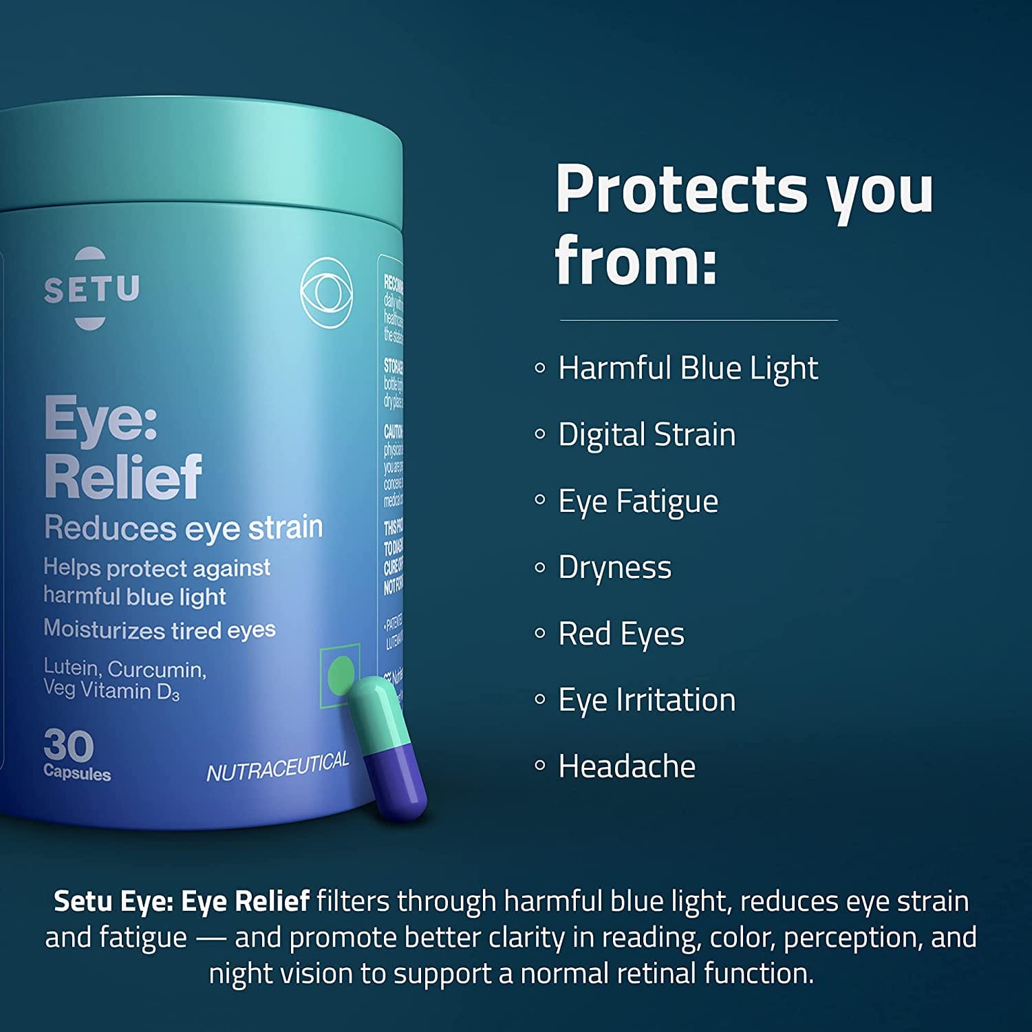 Setu Eye: Relief Plant Based Eye Vitamin For Adults | Patented Lutemax ...