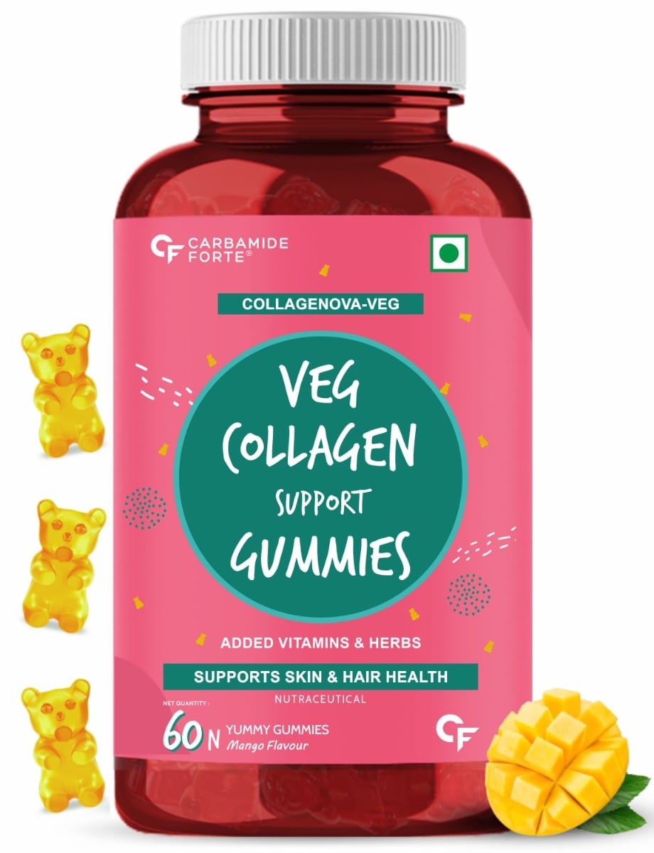 Carbamide Forte Veg Collagen Support Gummies| Collagen Supplements for ...