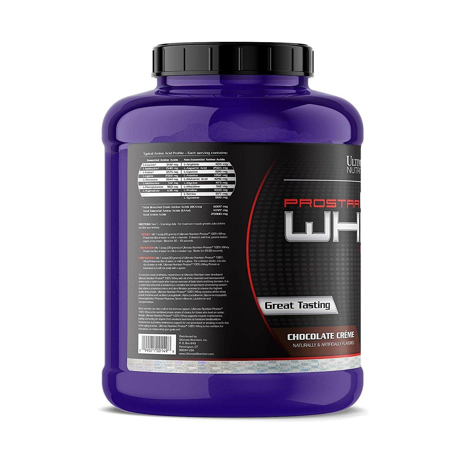 Ultimate Nutrition Prostar Whey Protein 5.28lb 80 Serving Chocolate Creme Flavour 25g Protein Muscle