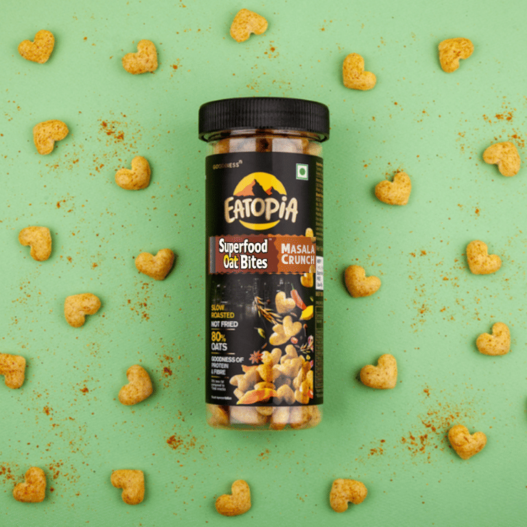 Eatopia Superfood Oat Bites - 2 BBQ + 2 Cheese Tomato + 2 Masala Crunch ...