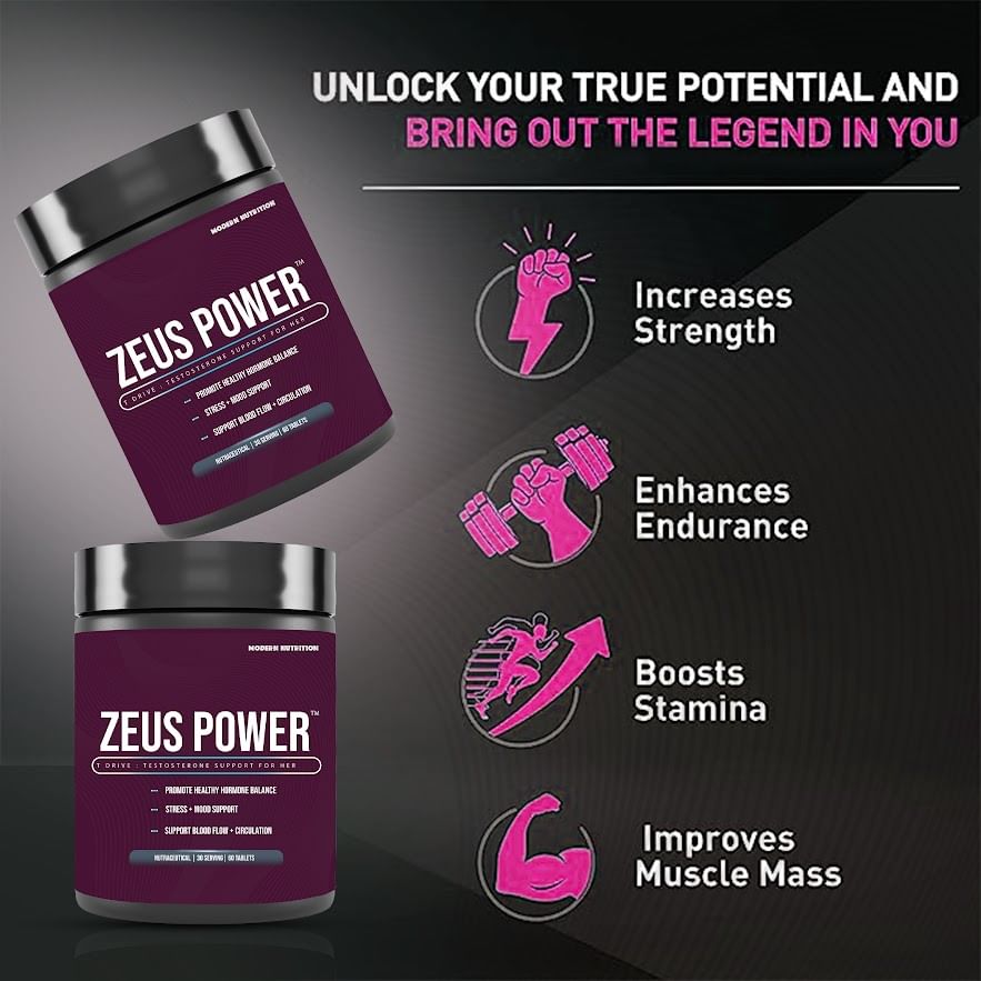 Modern Nutrition Zeus Power for Her|Testosterone Booster for Women ...