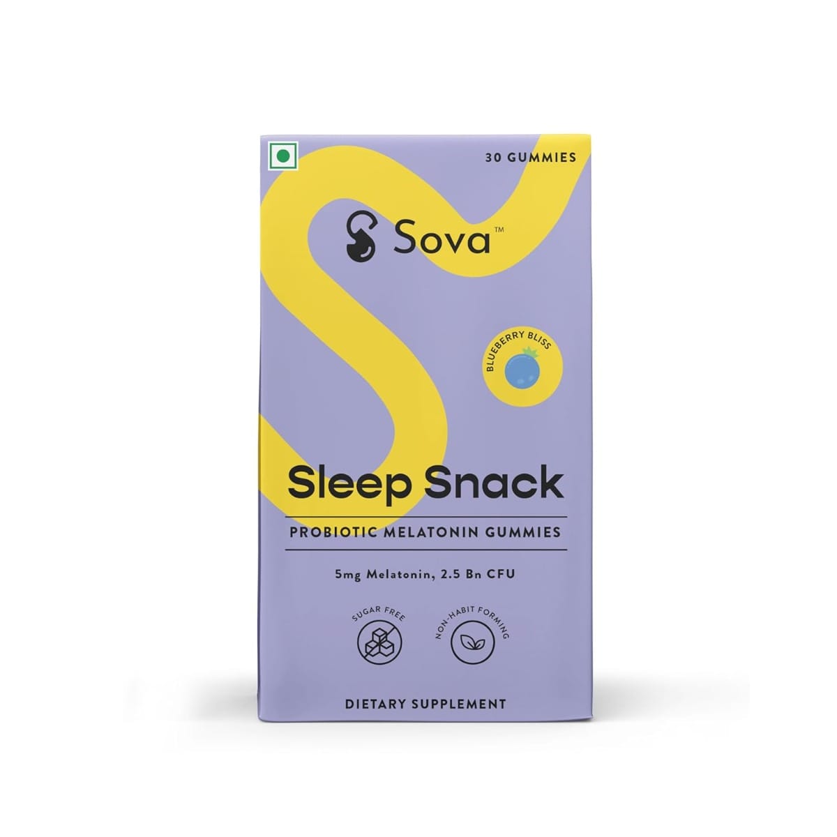 Sova Sleep Snack Gummies for Deep Sleep and Stress Relief | With 5mg ...
