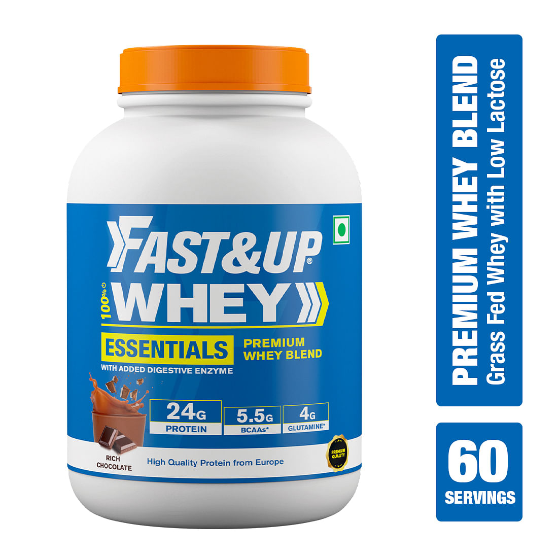 Fast & Up Whey Essentials, Isolate + Concentrate Whey – 60 Servings ...