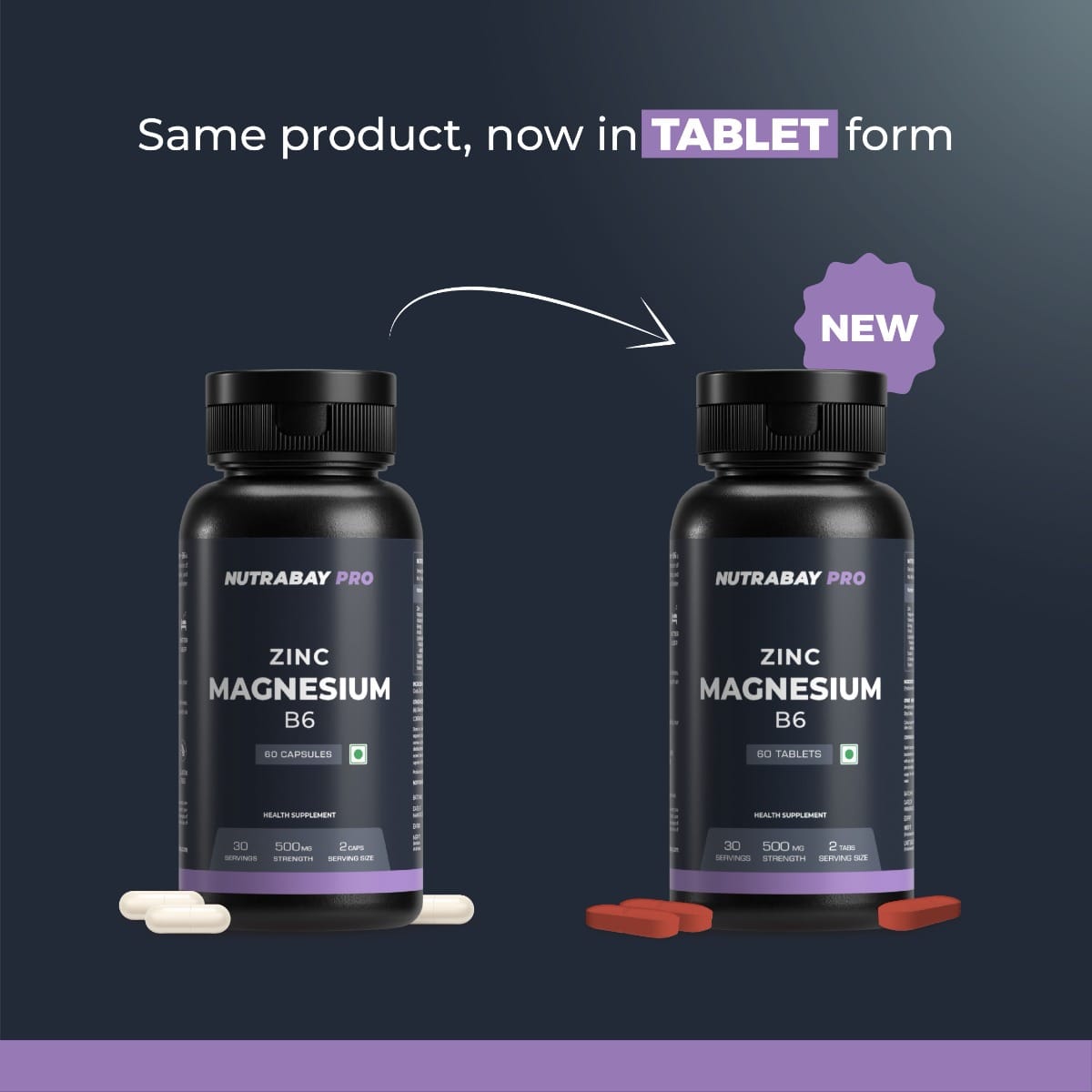 Nutrabay Pro Zinc Magnesium with Vitamin B6 (ZMA), Restful Sleep, Anti ...