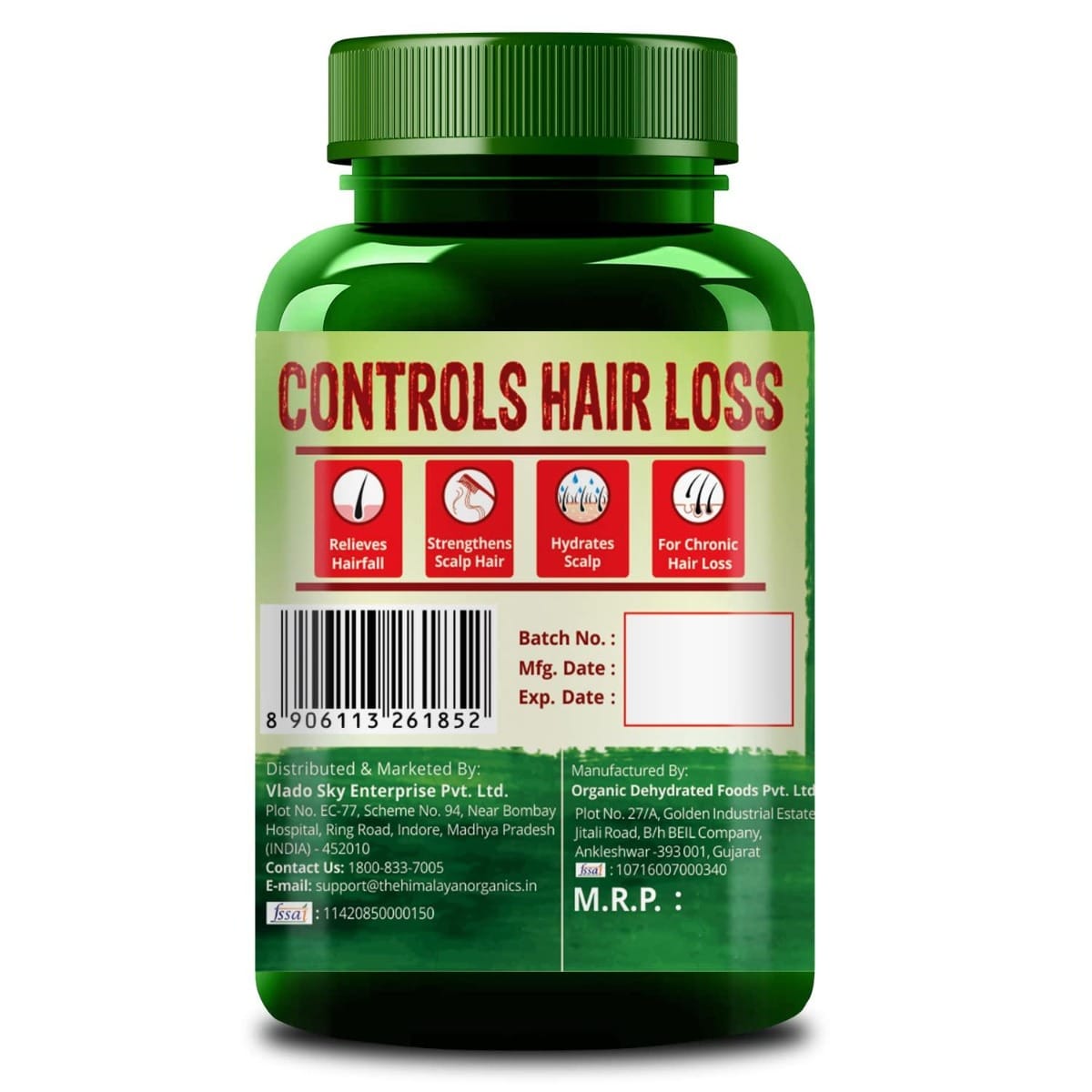 Himalayan Organics Plant Based Hair Skin Vitamin 60 Veg Capsules 4543