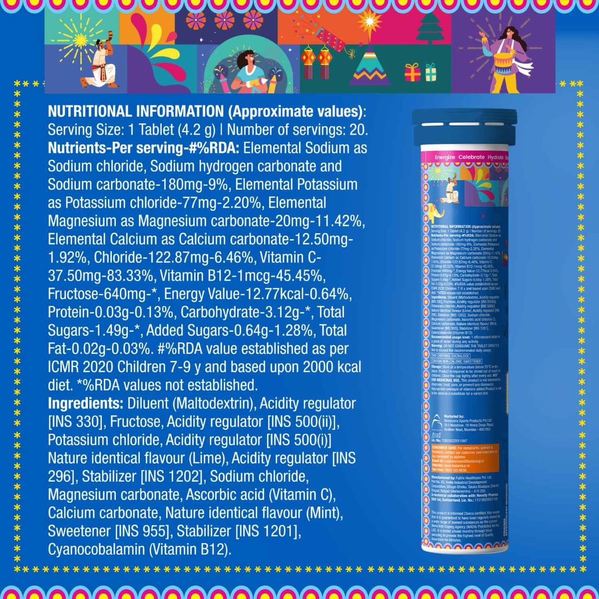 Fast&up Reload - Instant Energy & Hydration Drink - Mojito Flavour - 20 ...