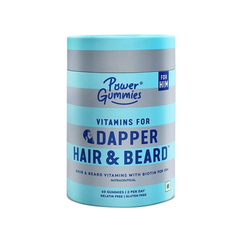 Power Gummies Vitamin for Dapper Hair & Beard Gummies for Him Biotin ...