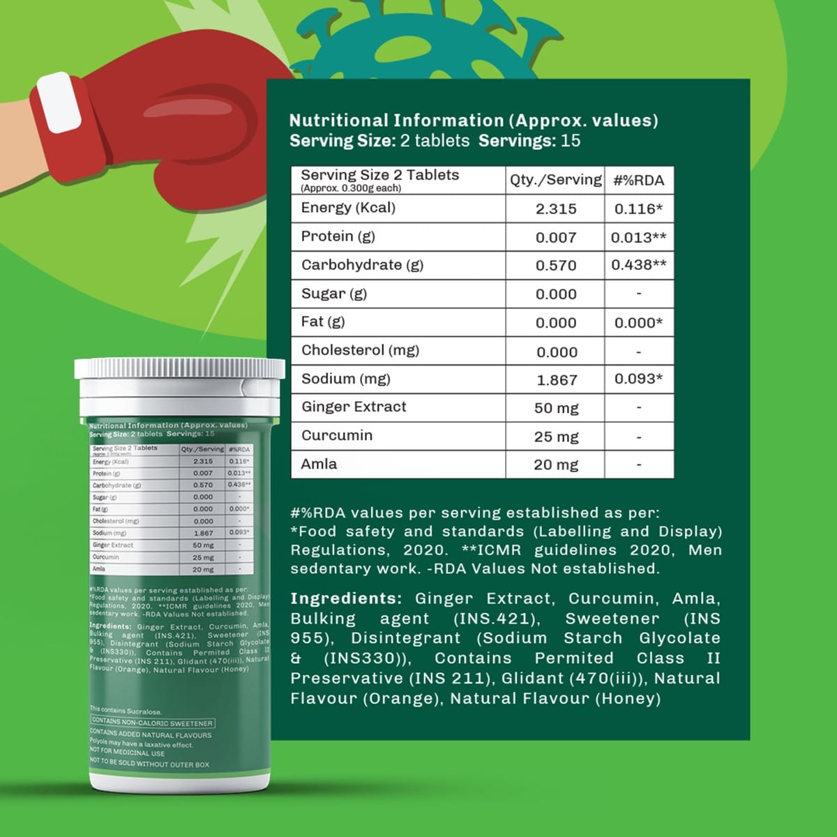 Vito Daily Immunity - Curcumin, Ginger & Amla Tablets for Improved ...