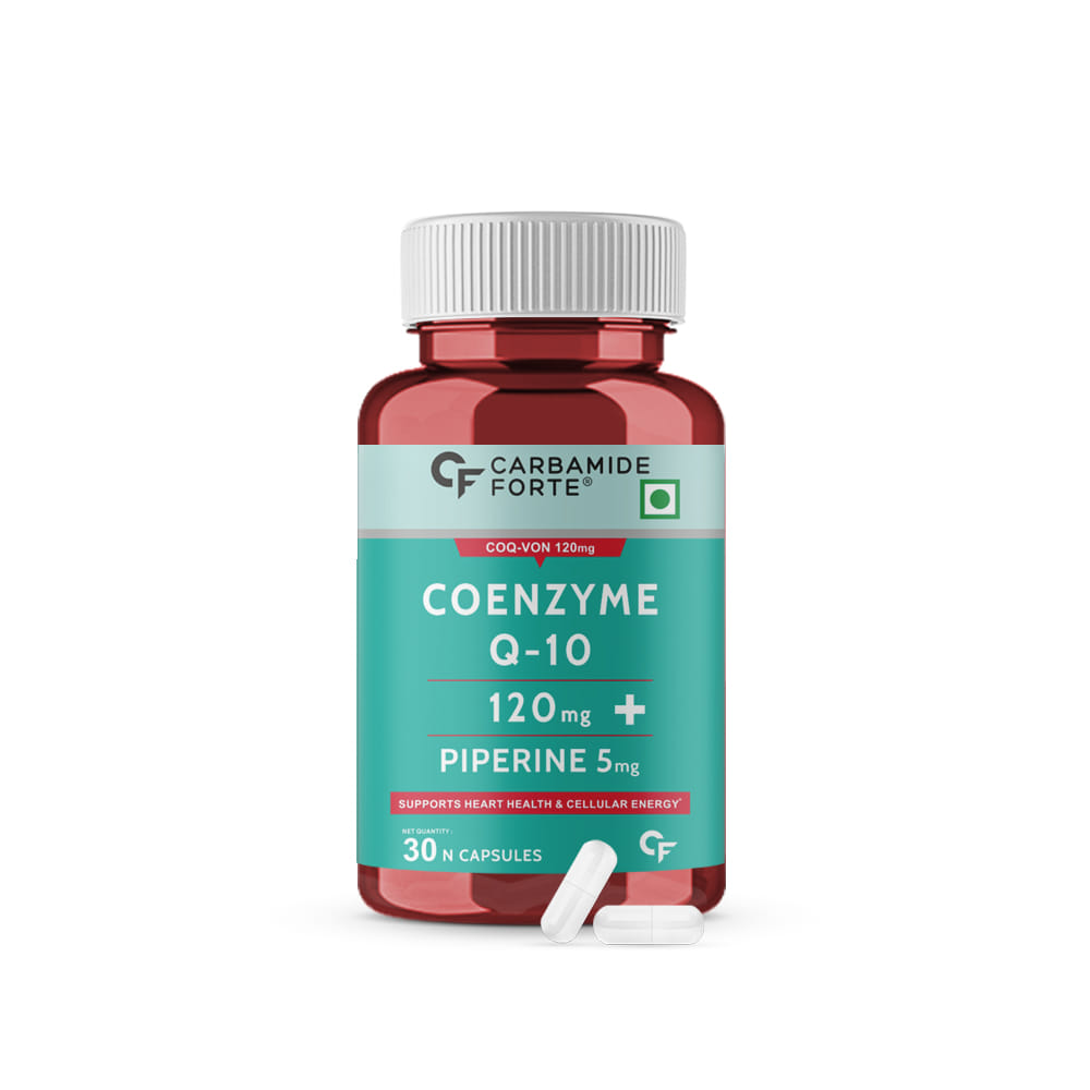 Carbamide Forte Coq10 Coenzyme Q10 - 120mg Capsule with Piperine 5mg ...