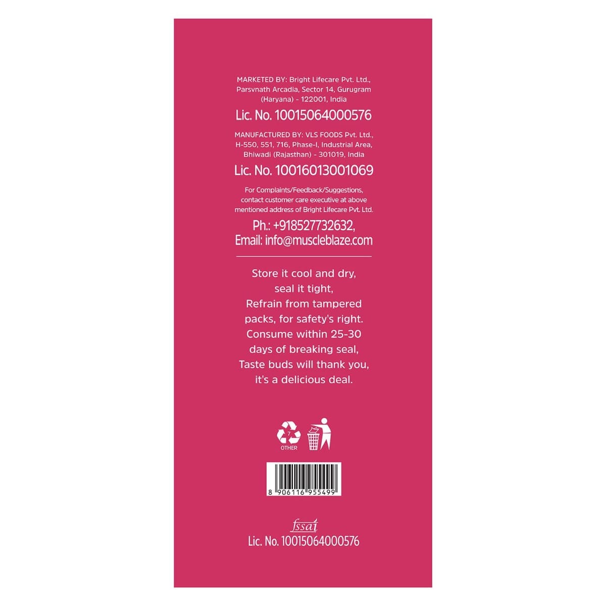 MuscleBlaze MB High Protein Muesli, Dark Chocolate & Cranberry, 22 g ...