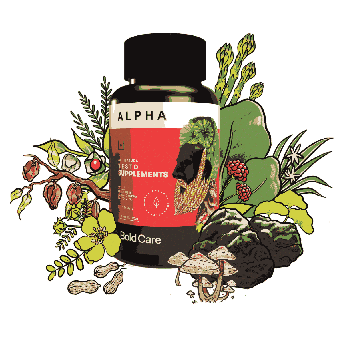 Bold Care Alpha Testosterone Booster, 60 Tablets