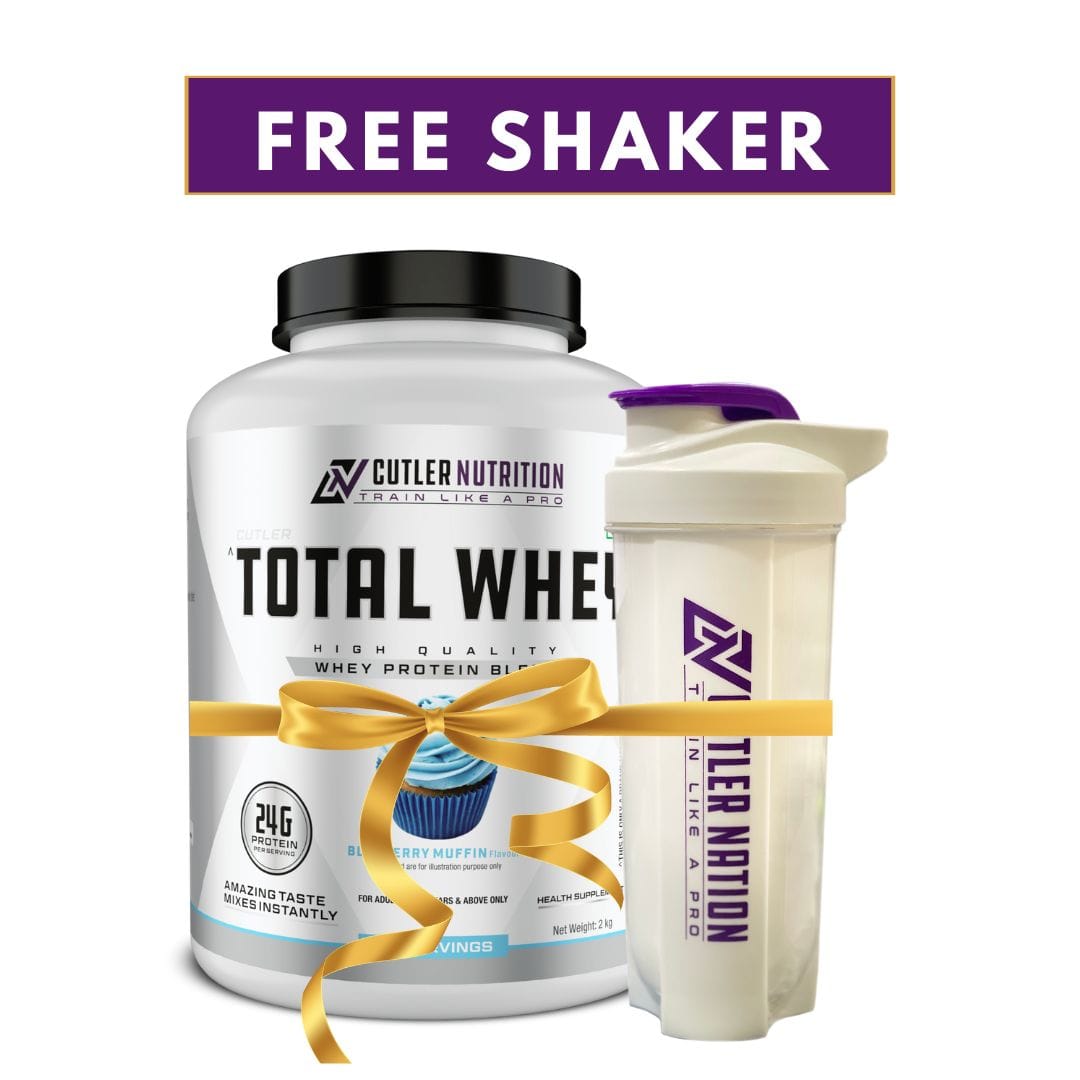 Cutler Nutrition Total Whey-Blueberry Muffin-24g Protein, 60 servings- 2kg