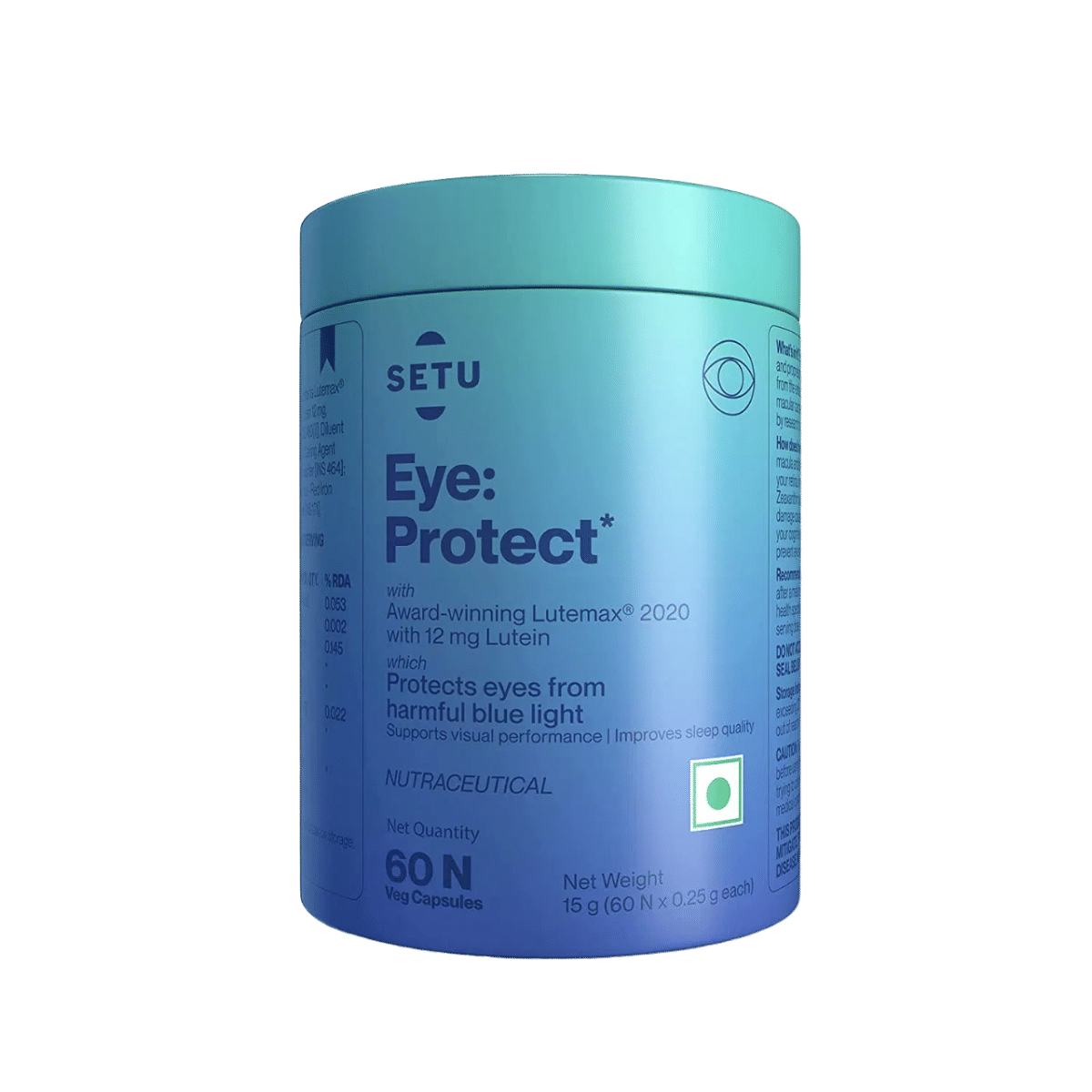 Setu Lutein & Zeaxanthin Eye: Protect | Plant Based Eye Vitamin ...