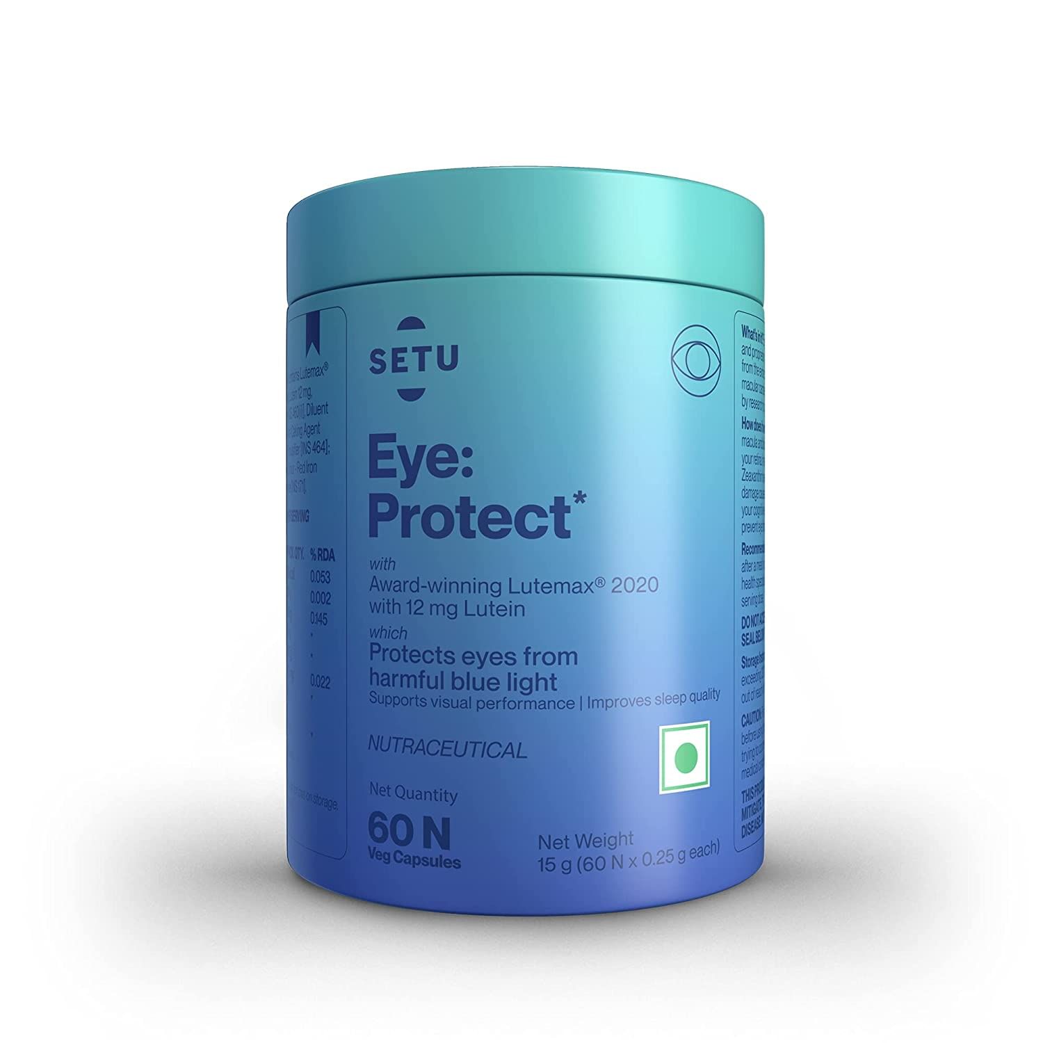 Setu Lutein & Zeaxanthin Eye: Protect | Plant Based Eye Vitamin ...