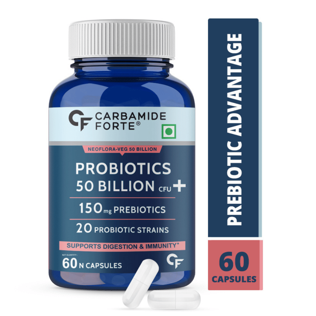 Carbamide Forte Probiotics Supplement 50 Billion | 60 Veg Capsules ...