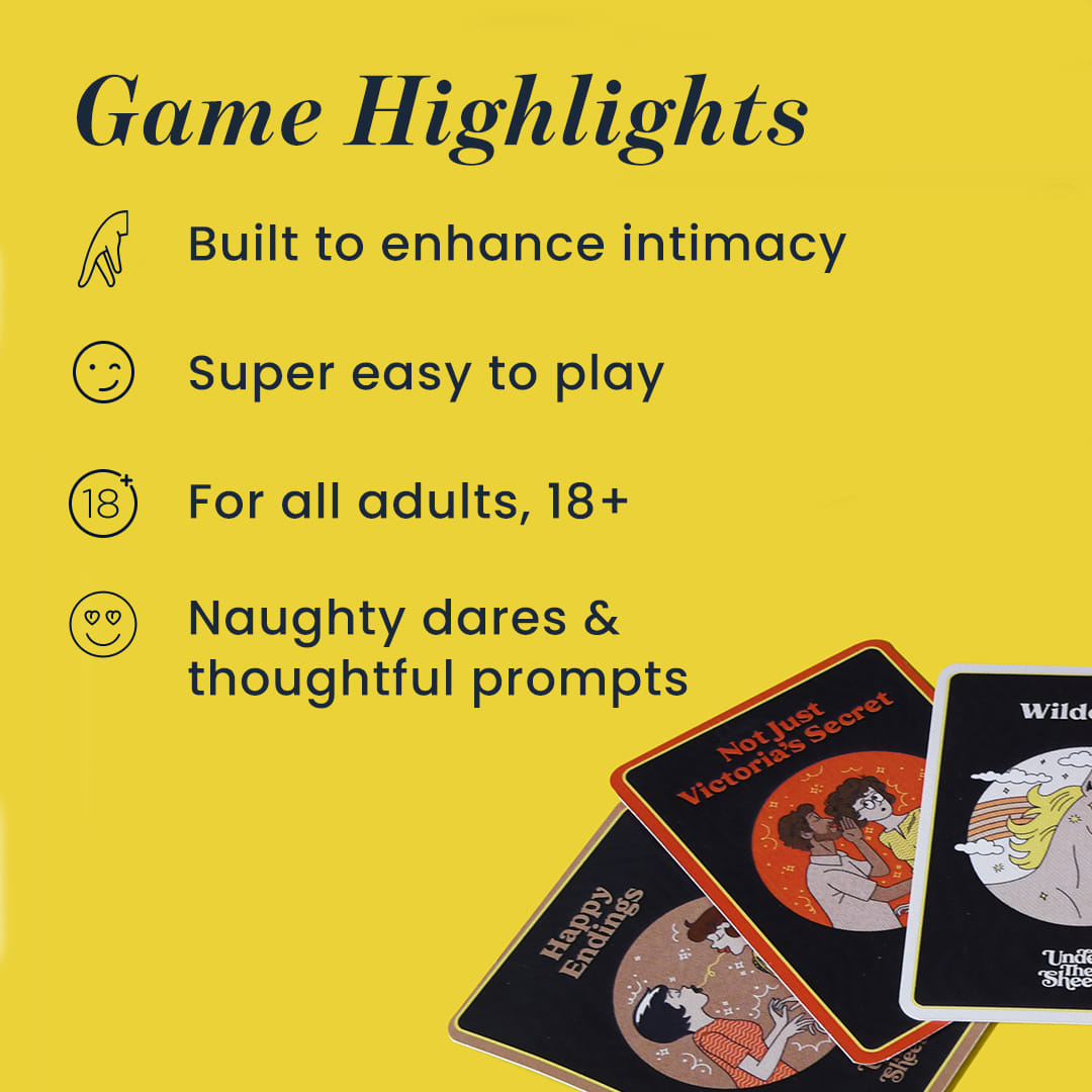 MyMuse Under The Sheets - Intimacy Card Game for Couples, 150 Cards
