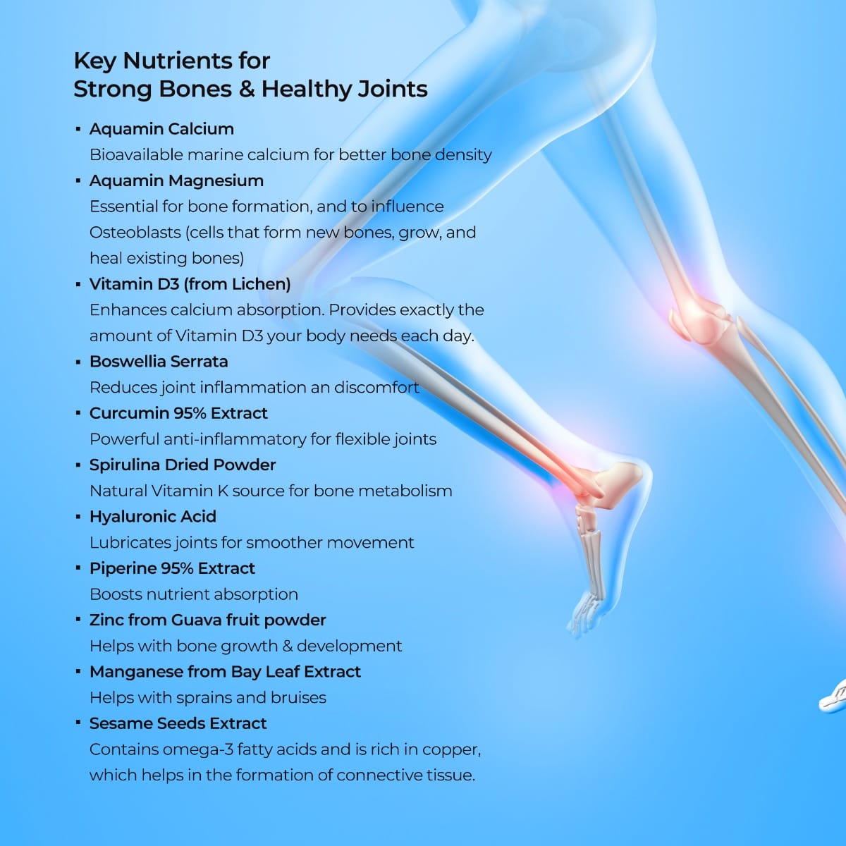 Vitagoli Bones Tablets | With Aquamin Calcium & Magnesium, Vitamin D3 ...