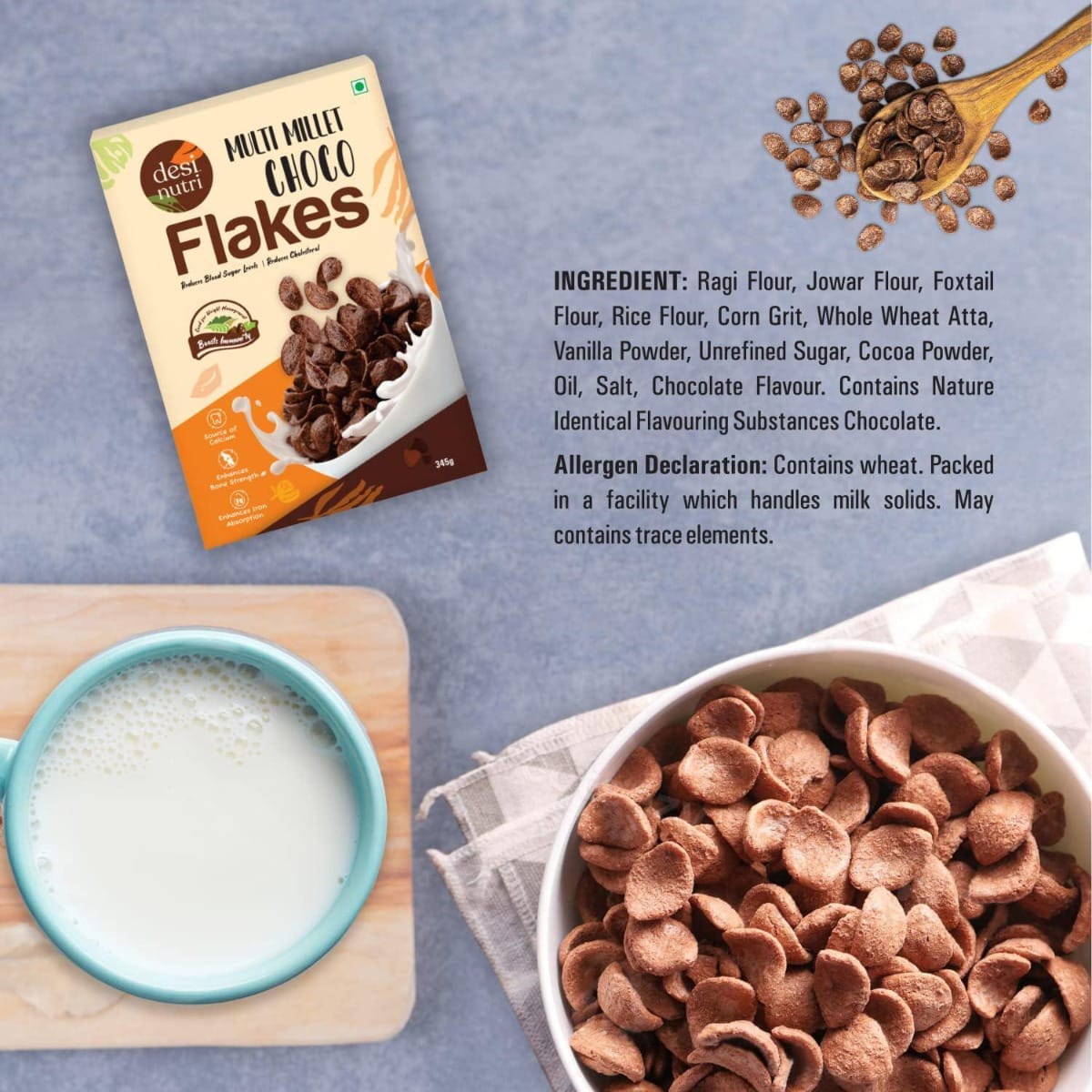 Desi Nutri Multi Millet Health Choco Flakes | Ready to Eat Choco Flakes ...