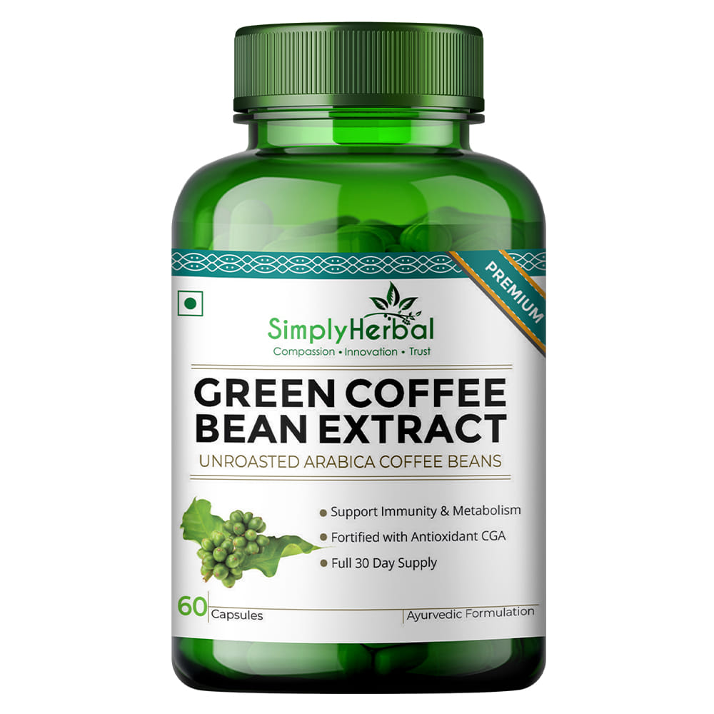 Simply Herbal Natural Green Coffee Beans Extract Capsules Supplement ...