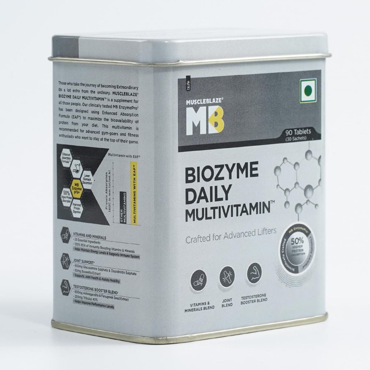 MuscleBlaze MB Biozyme Daily Multivitamin | 90 Tablets | Vitamins ...