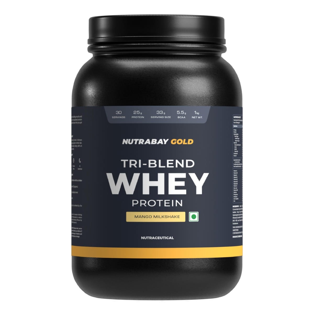 Nutrabay Gold Tri Blend Whey Protein Powder (Hydrolyzed, Isolate ...