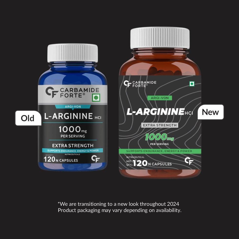 Carbamide Forte L Arginine 1000mg Supplement Per Serving - 120 Veg Capsules