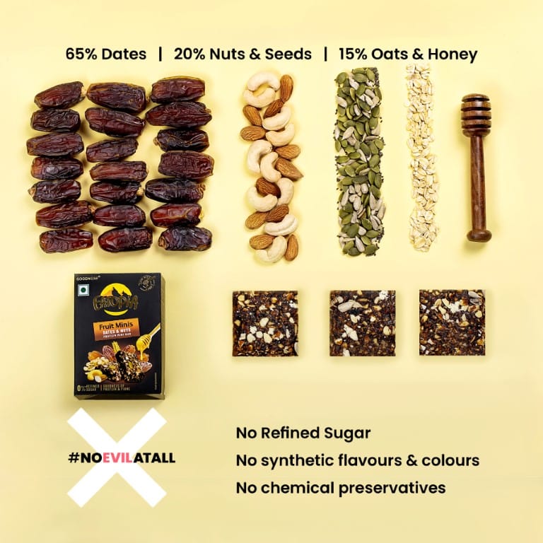 Eatopia Fruit Minis Energy Box- 2 Mango Chia & 1 Dates | Dry Fruits ...