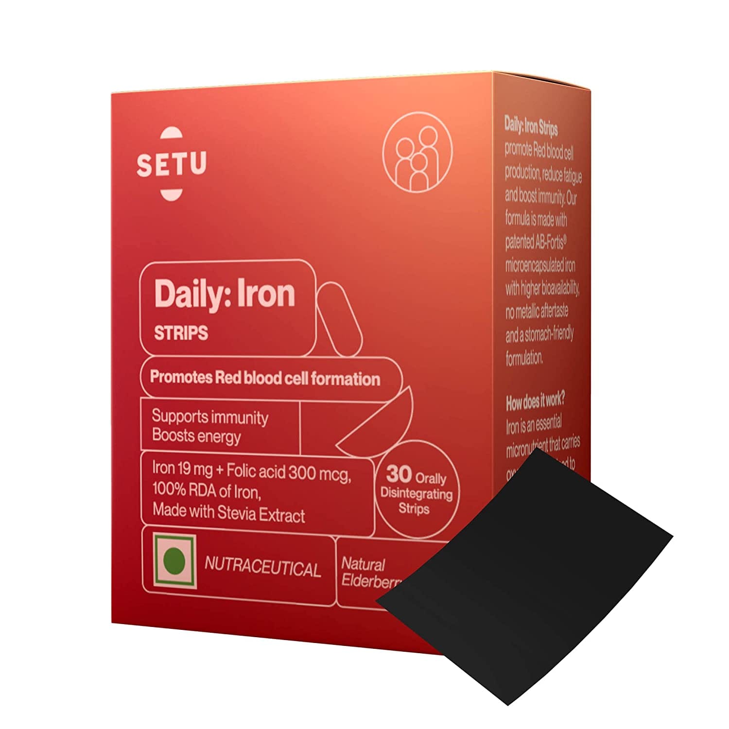 Setu Daily: Iron Strips | Plant Based Iron Supplement With Folic Acid ...